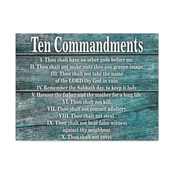 Express Your Love Gifts | Art | Scripture Sign Ten Commandments Blue ...